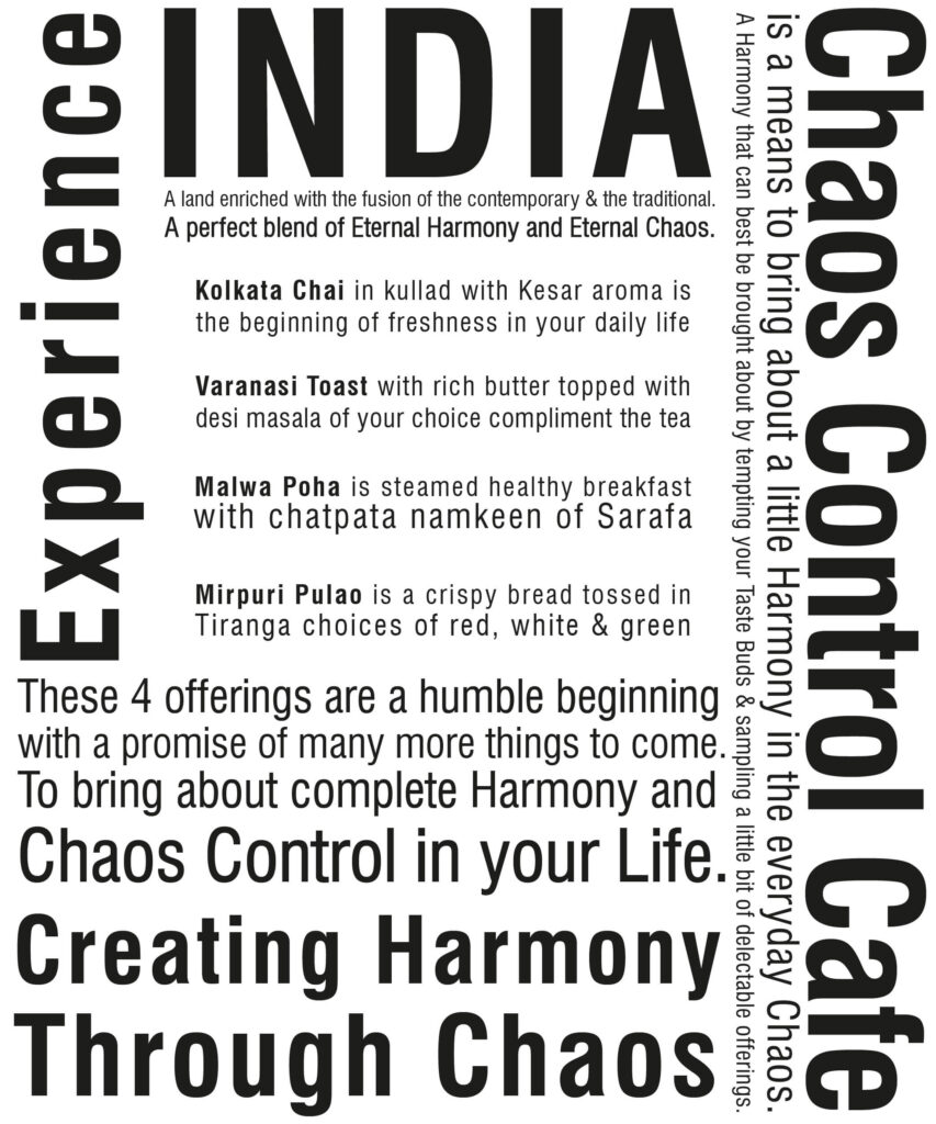 Chaos Control Cafe – Experience India